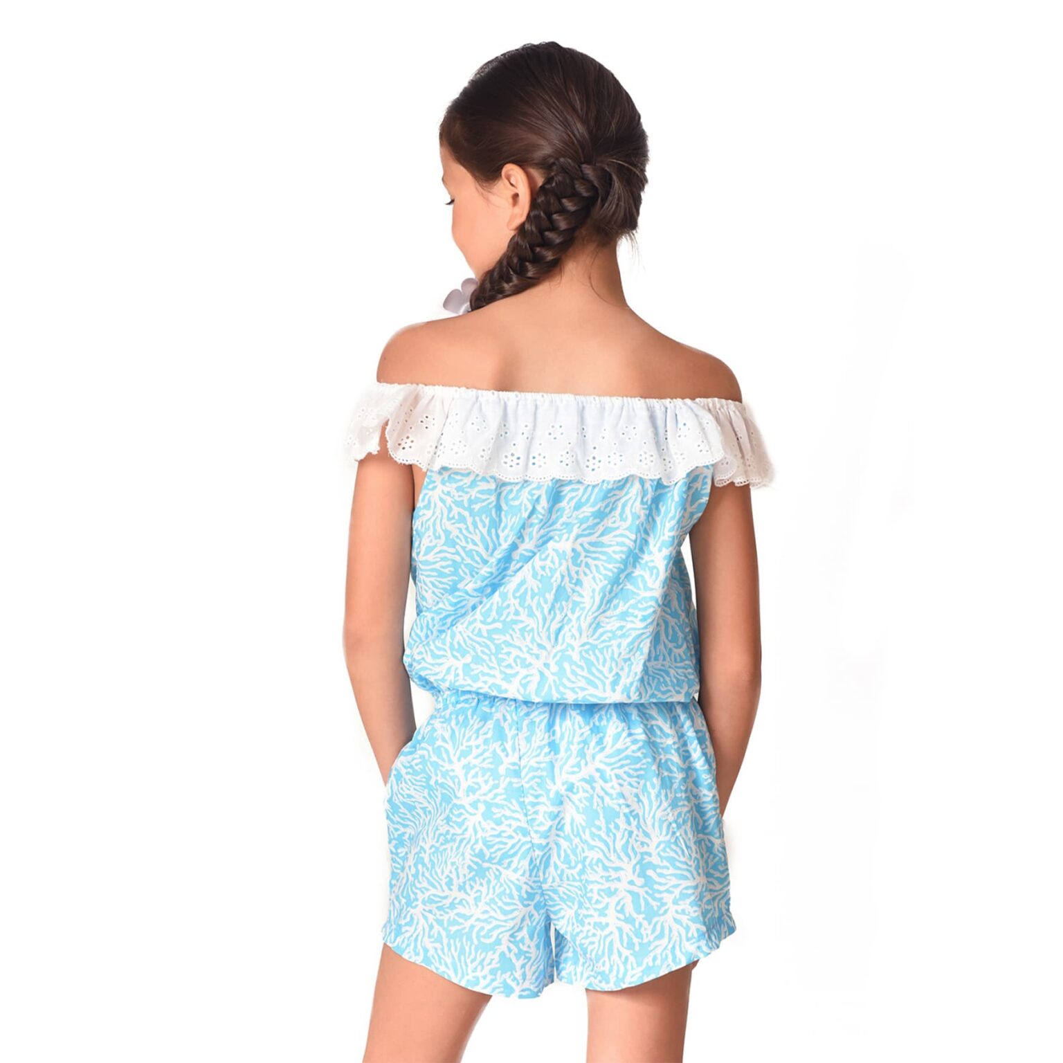 Combishort Eté Bleu Turquoise | Fille 2-16 ans | La Faute à Voltaire