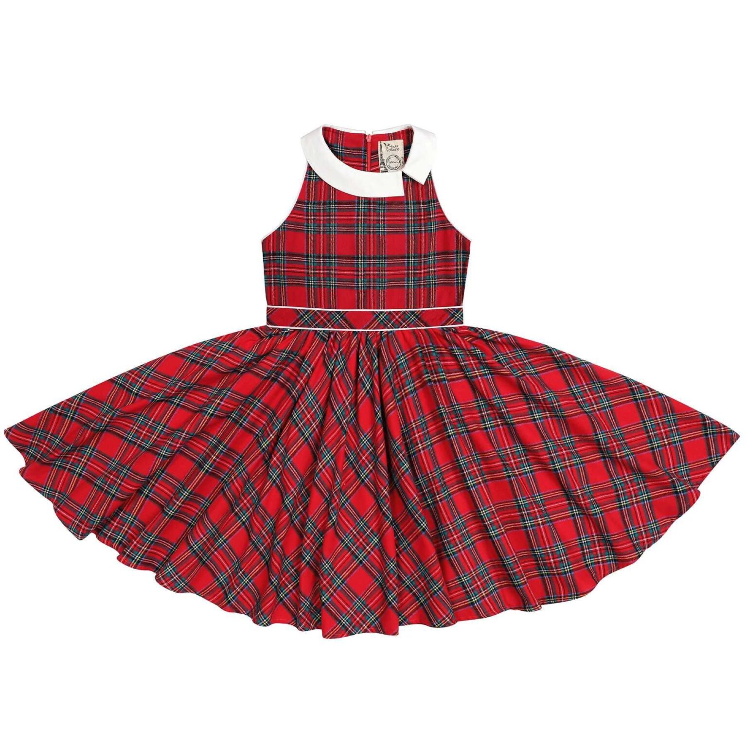 Robe Noël Tartan Rouge Filles 2 16 Ans La Faute à Voltaire ⭐⭐⭐⭐